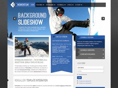 Momentum Joomla Template | Joomla Mobile Support Template with ...